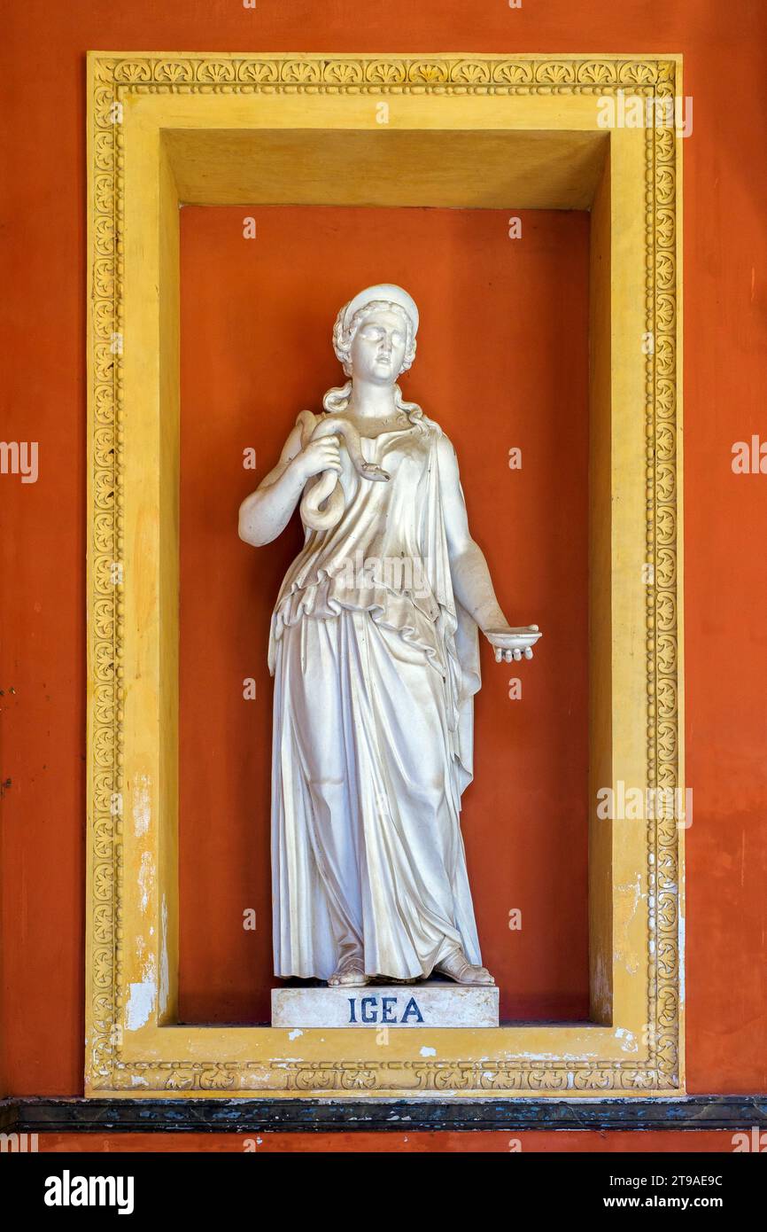 Statue of Hygieia (goddess of cleanliness and hygiene) in the Leon ...