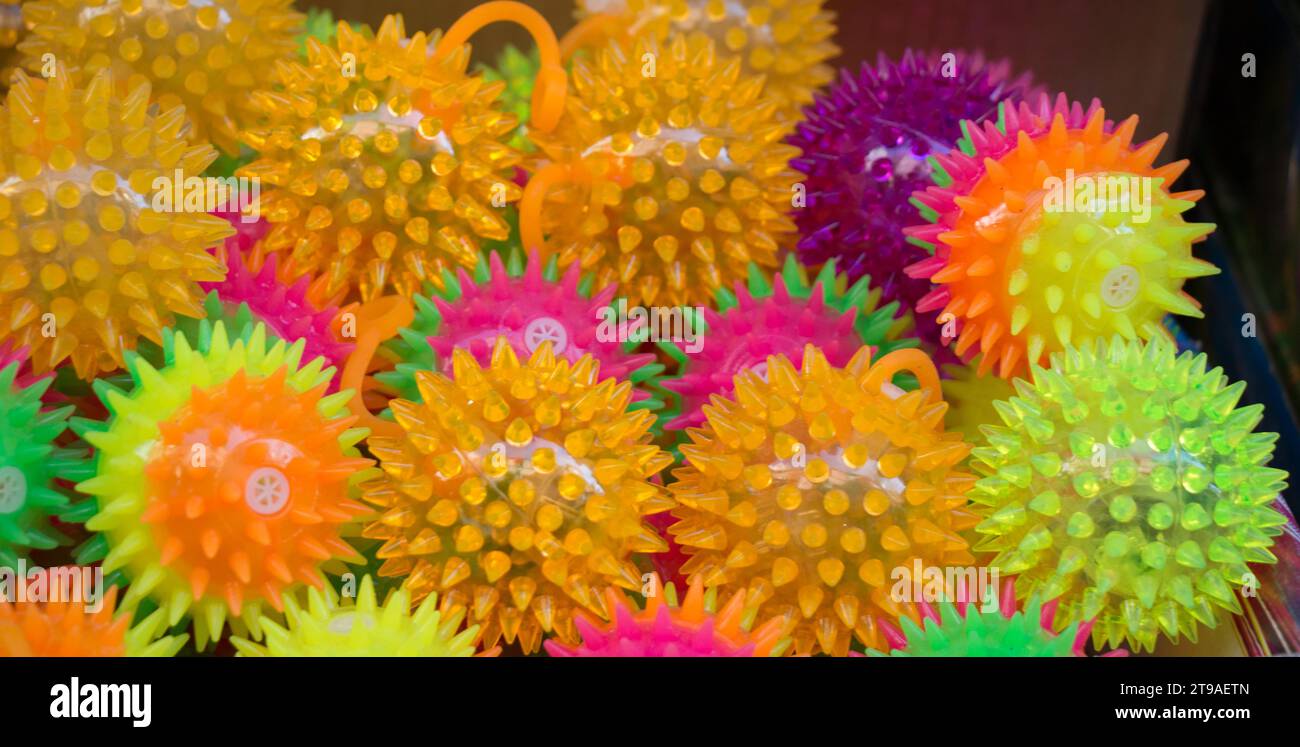 Rubber ball of various color as a background Stock Photo - Alamy