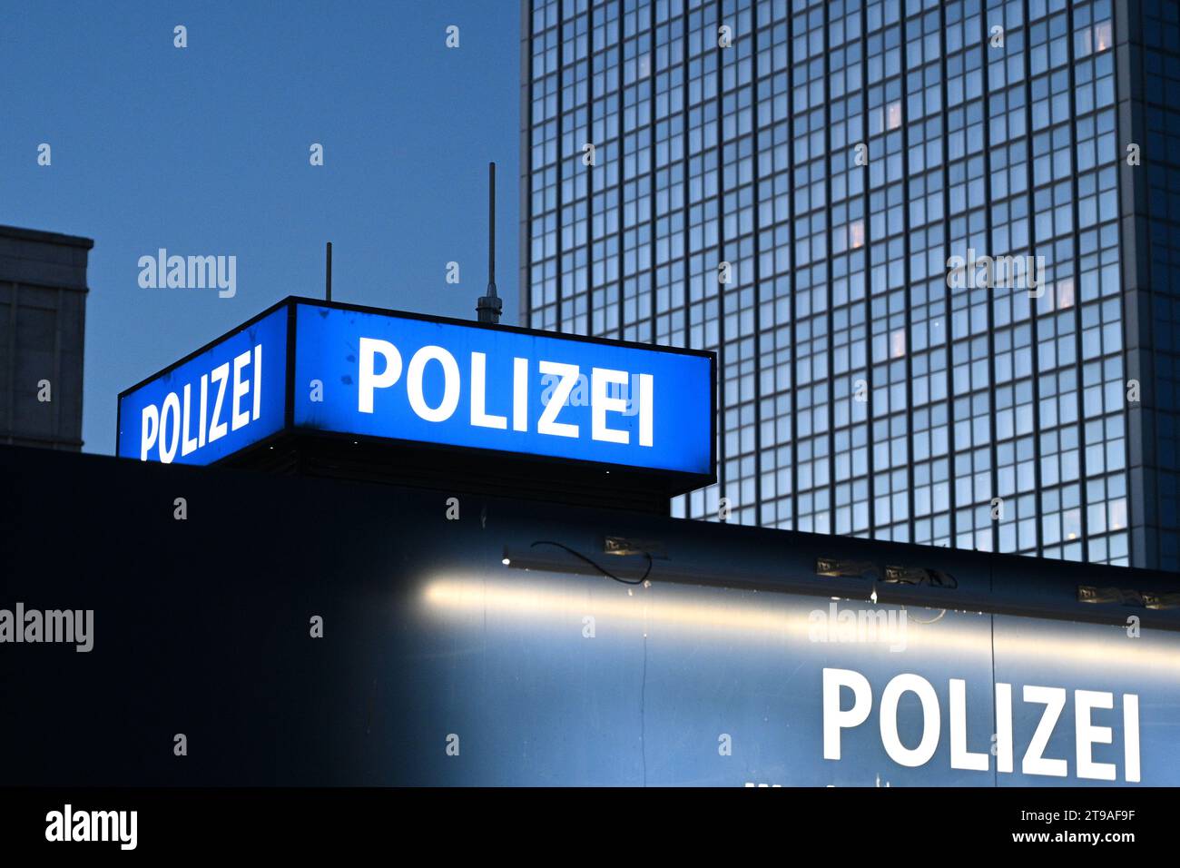 Berlin, Germany - November 2, 2022: Inscription Polizei (Police) on ...