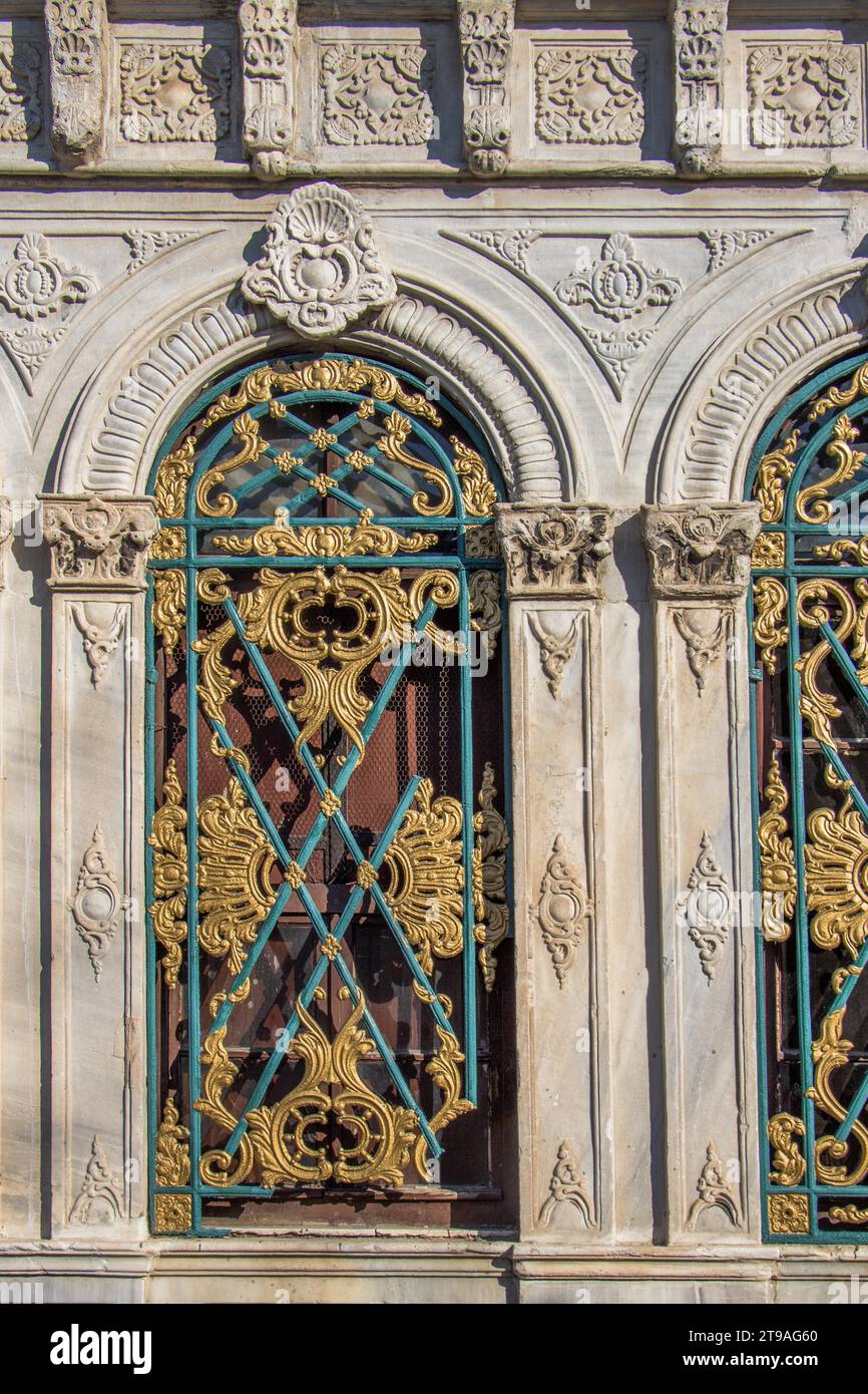 Old window Architecture from the Ottoman times In Istanbul Stock Photo ...