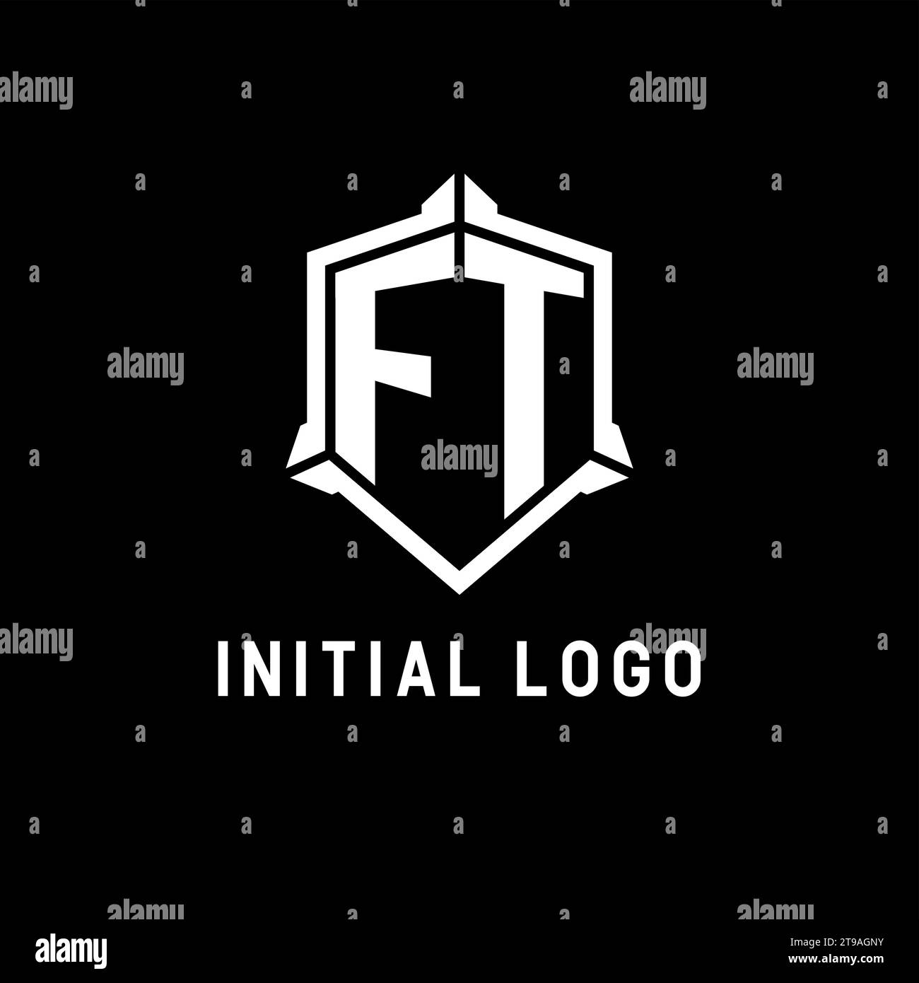 FT logo initial with shield shape design style vector graphic Stock Vector Image & Art - Alamy