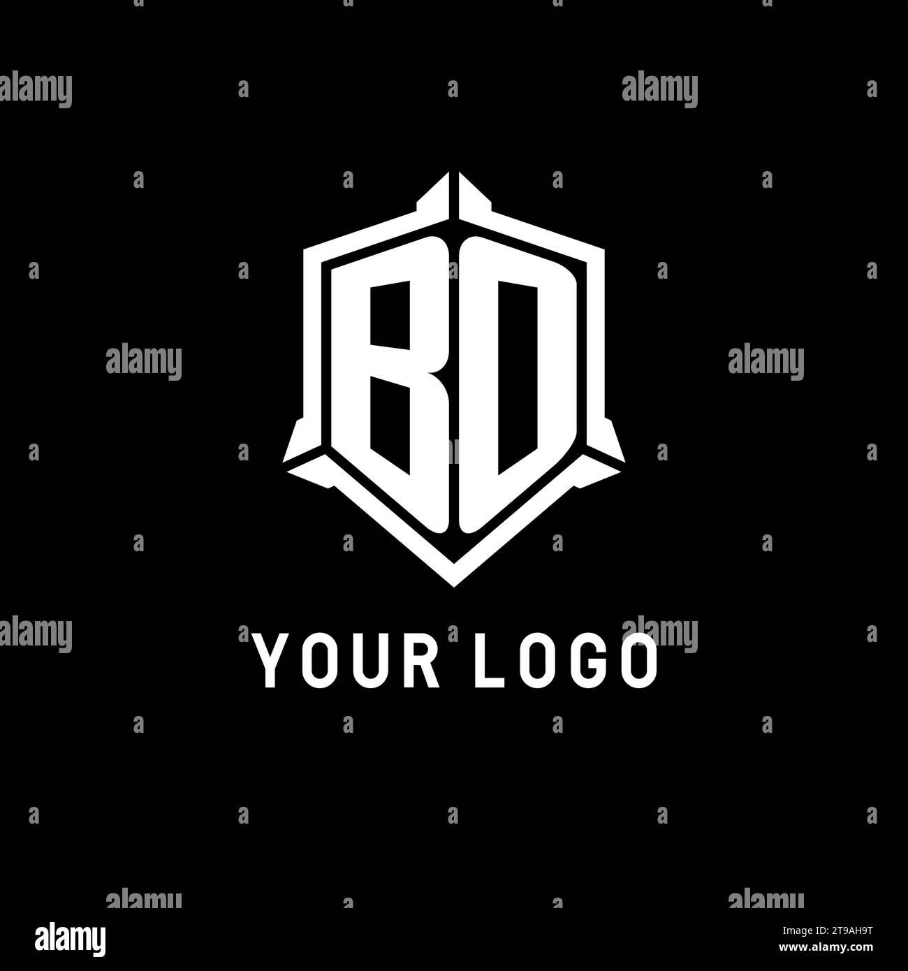 BO logo initial with shield shape design style vector graphic Stock Vector Image & Art - Alamy