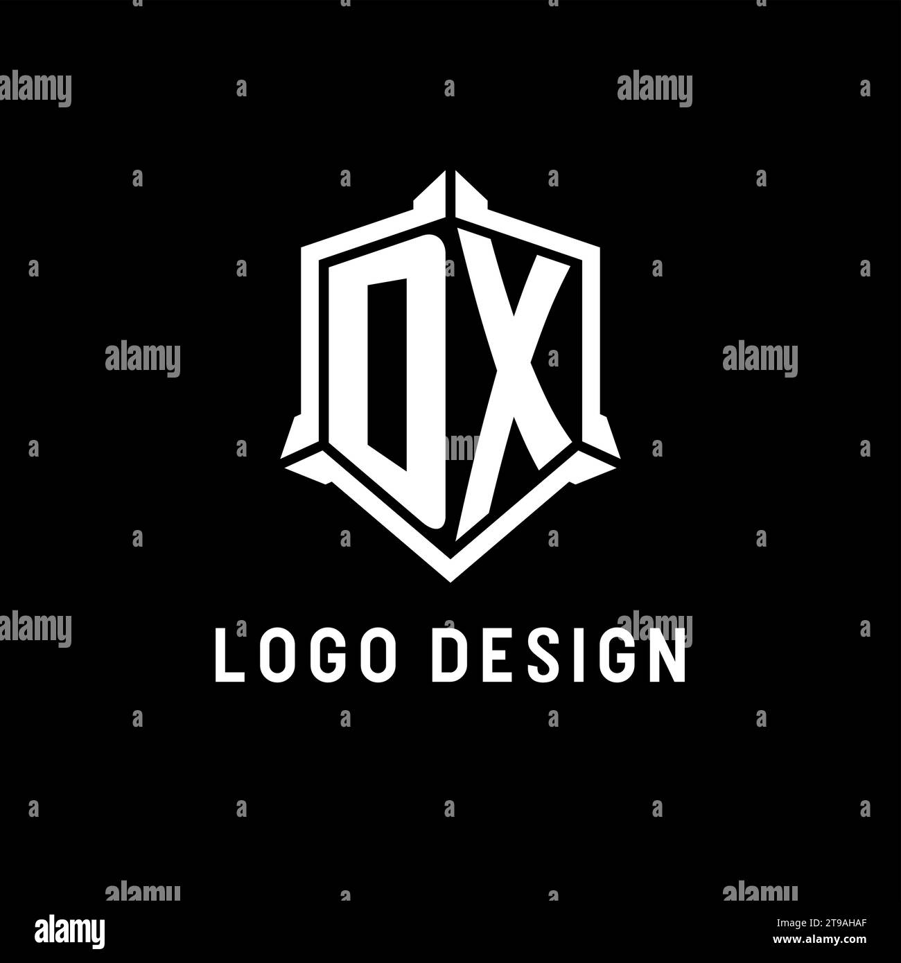 DX logo initial with shield shape design style vector graphic Stock Vector Image & Art - Alamy