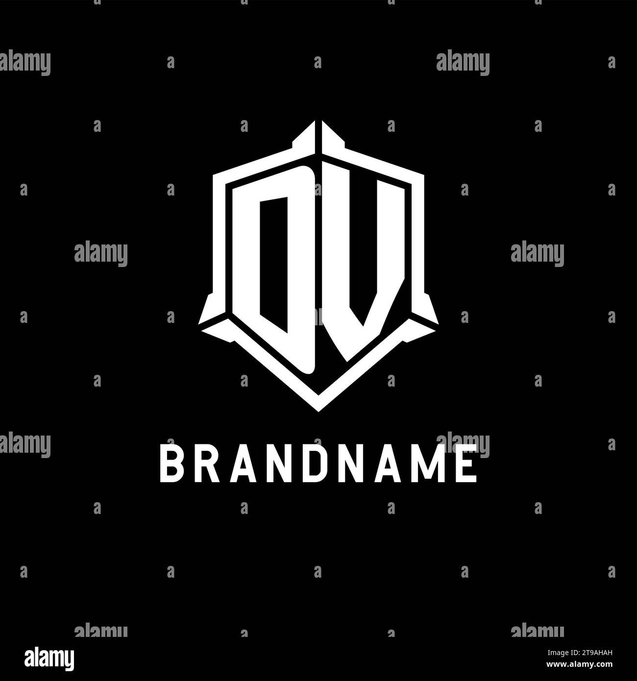 DV logo initial with shield shape design style vector graphic Stock Vector Image & Art - Alamy