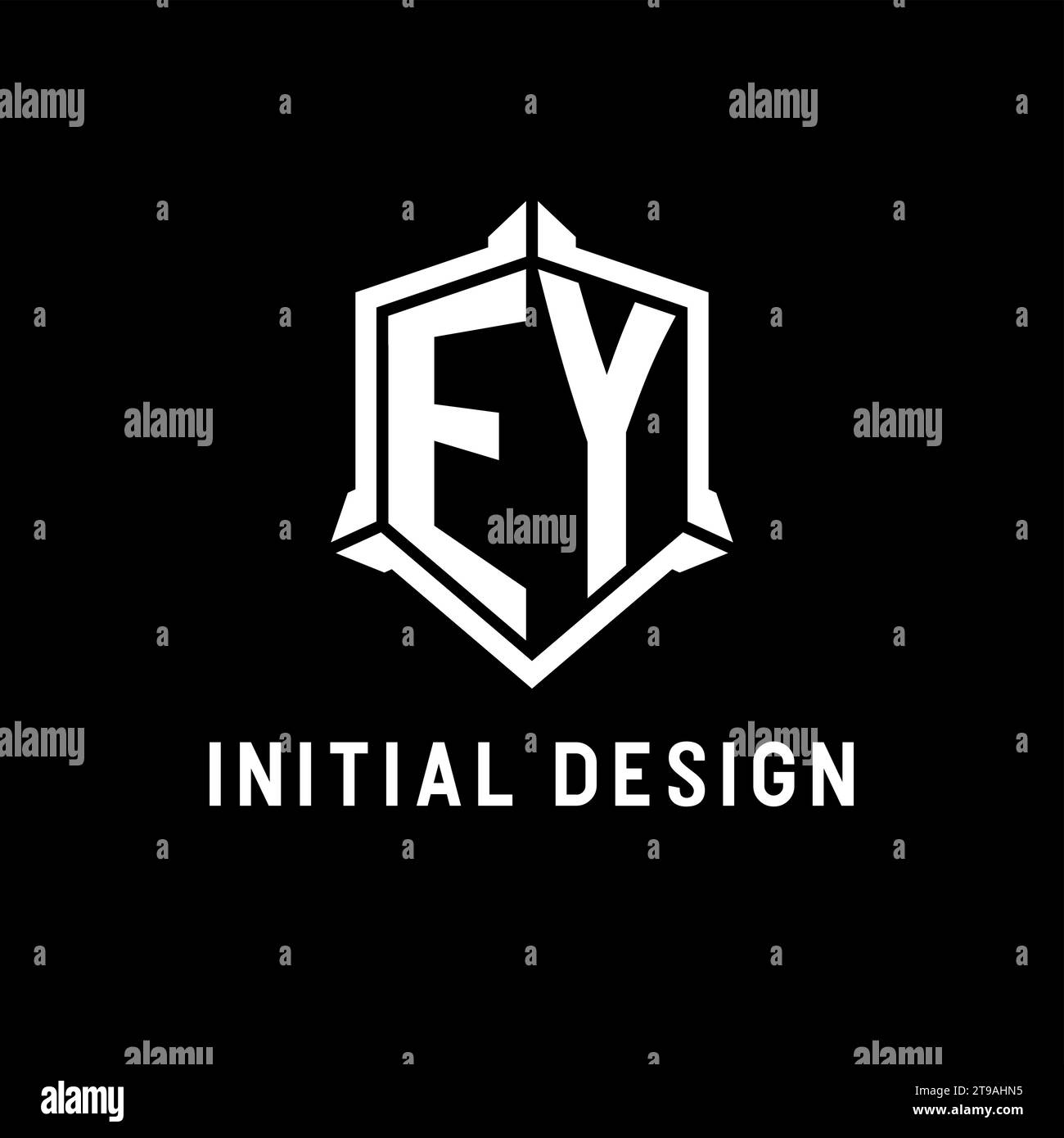 EY logo initial with shield shape design style vector graphic Stock ...