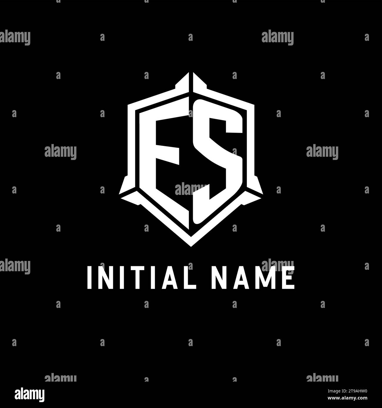 ES logo initial with shield shape design style vector graphic Stock Vector Image & Art - Alamy