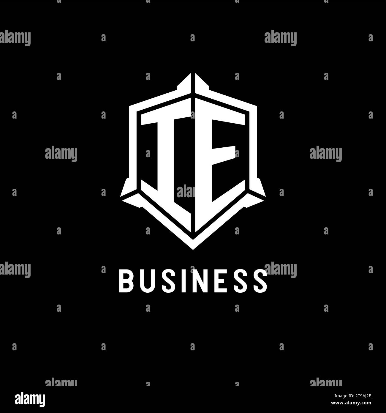 IE logo initial with shield shape design style vector graphic Stock Vector Image & Art - Alamy