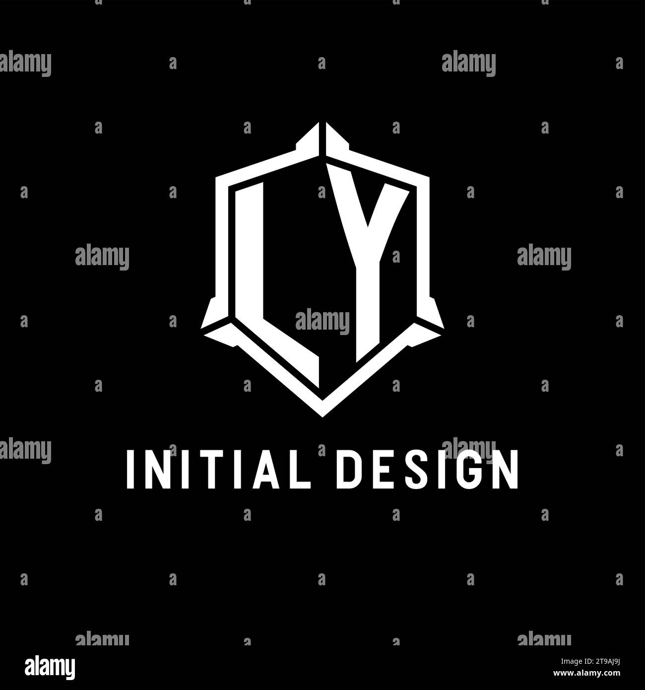 LY logo initial with shield shape design style vector graphic Stock Vector Image & Art - Alamy