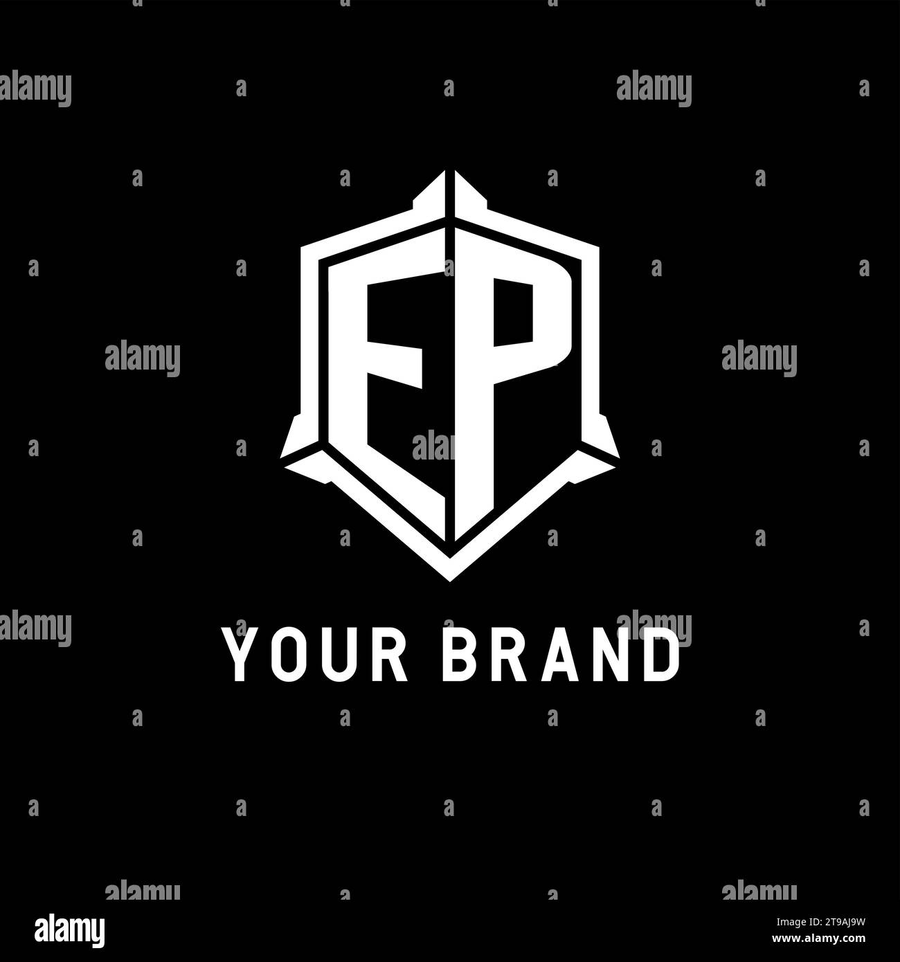 EP logo initial with shield shape design style vector graphic Stock Vector Image & Art - Alamy
