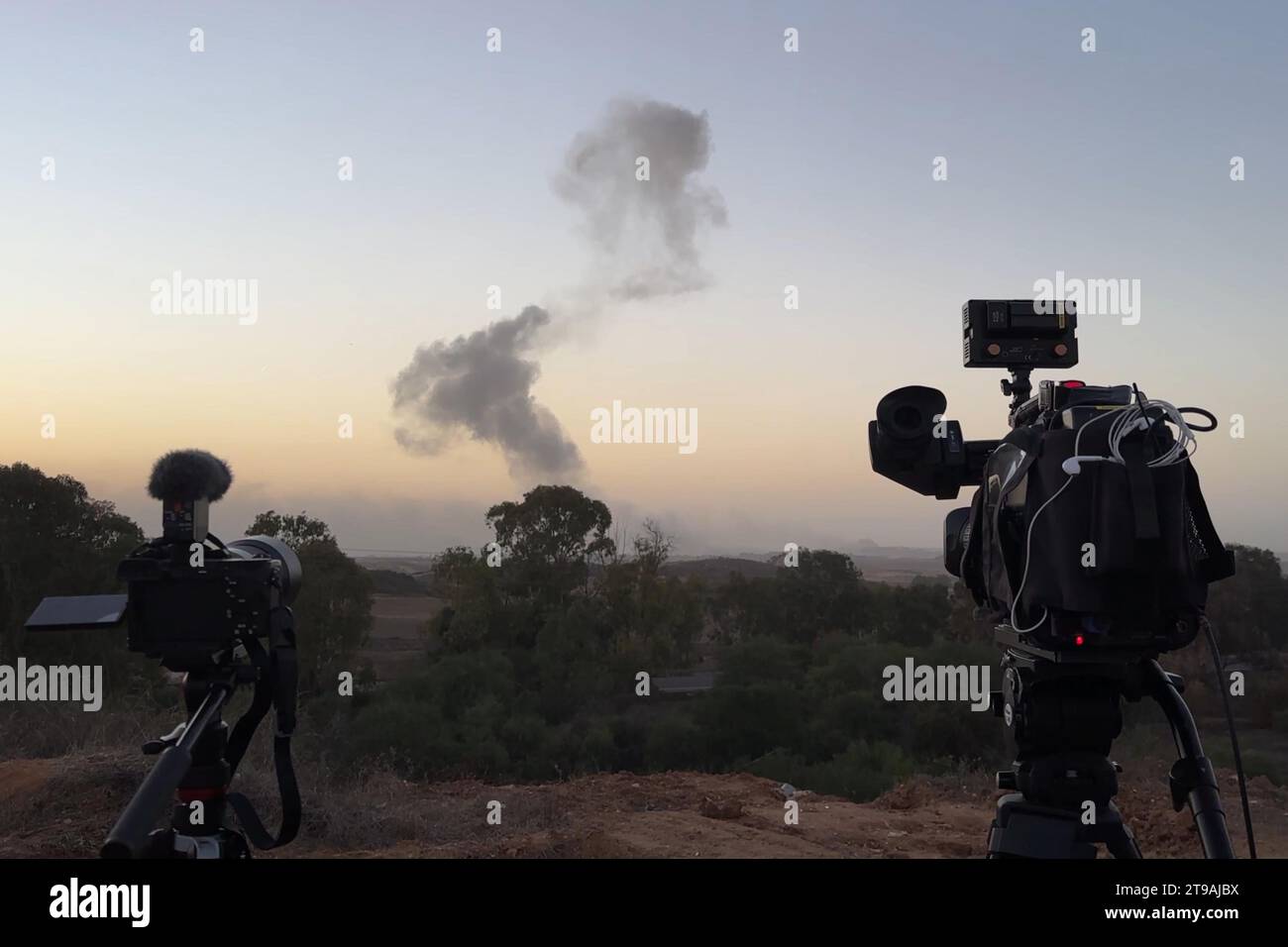 Massive smoke billows after an Israeli strike on north Gaza amid ...