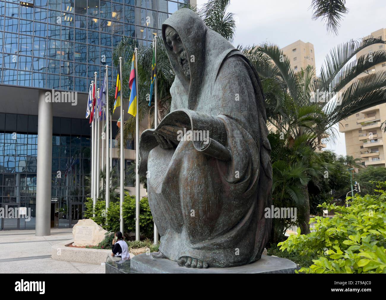 A 16-foot bronze sculpture titled ‘The Prayer’ by artist Yasha Shapira ...