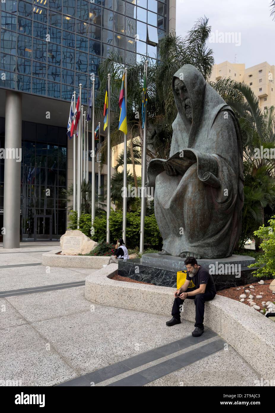A 16-foot bronze sculpture titled ‘The Prayer’ by artist Yasha Shapira ...