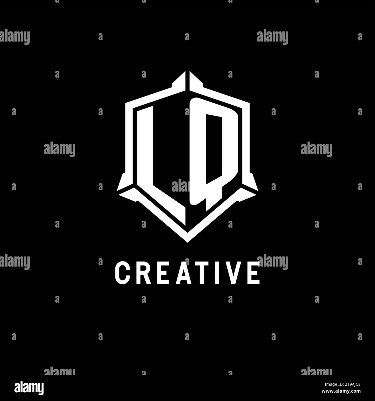 LQ logo initial with shield shape design style vector graphic Stock Vector Image & Art - Alamy