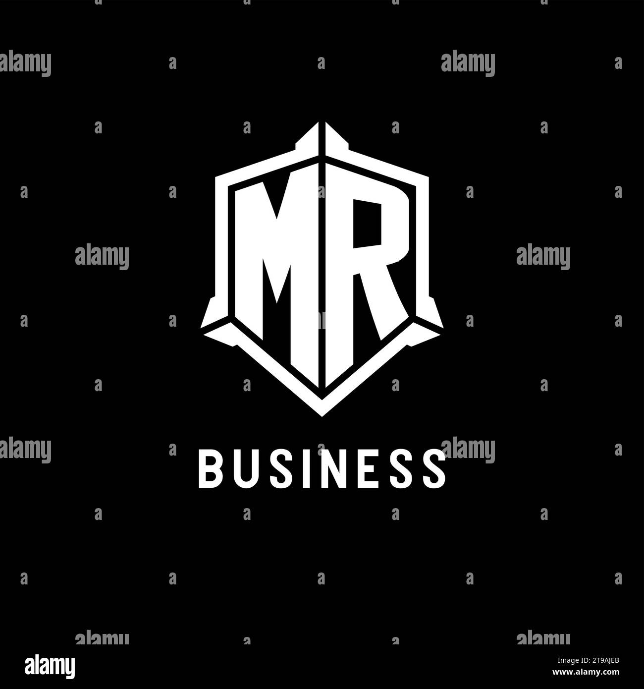 MR logo initial with shield shape design style vector graphic Stock Vector Image & Art - Alamy