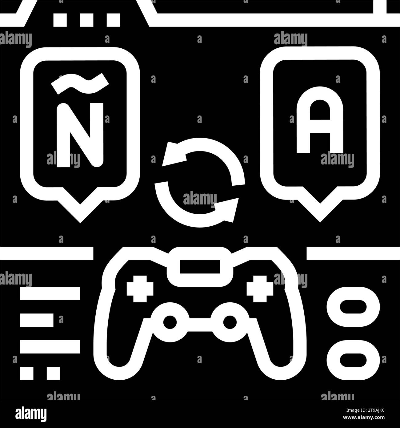 localization game development glyph icon vector illustration Stock ...