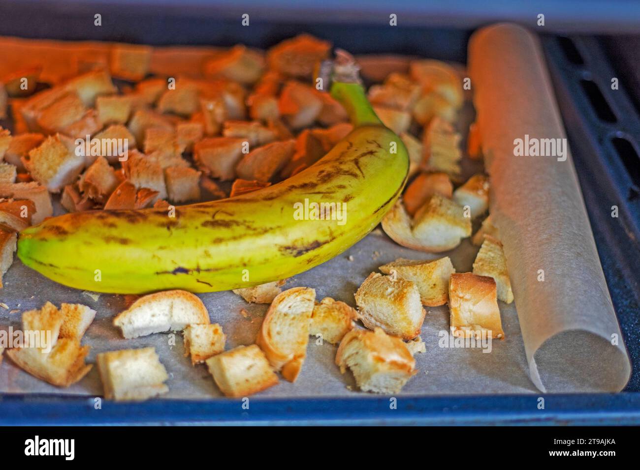 bake banana crackers with banana. Fitness and healthy eating Stock ...