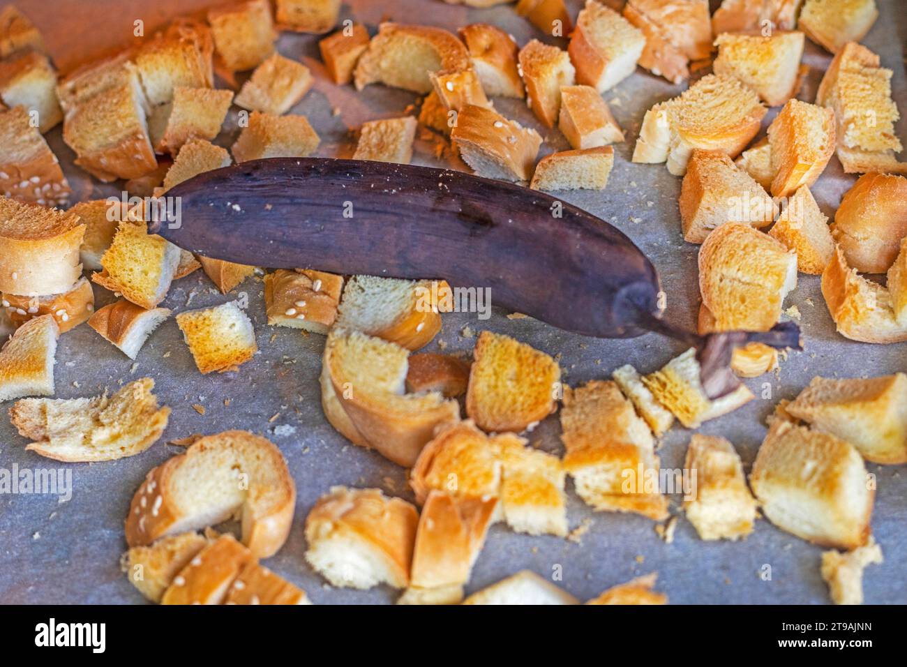 bake banana crackers. Fitness and healthy eating Stock Photo - Alamy
