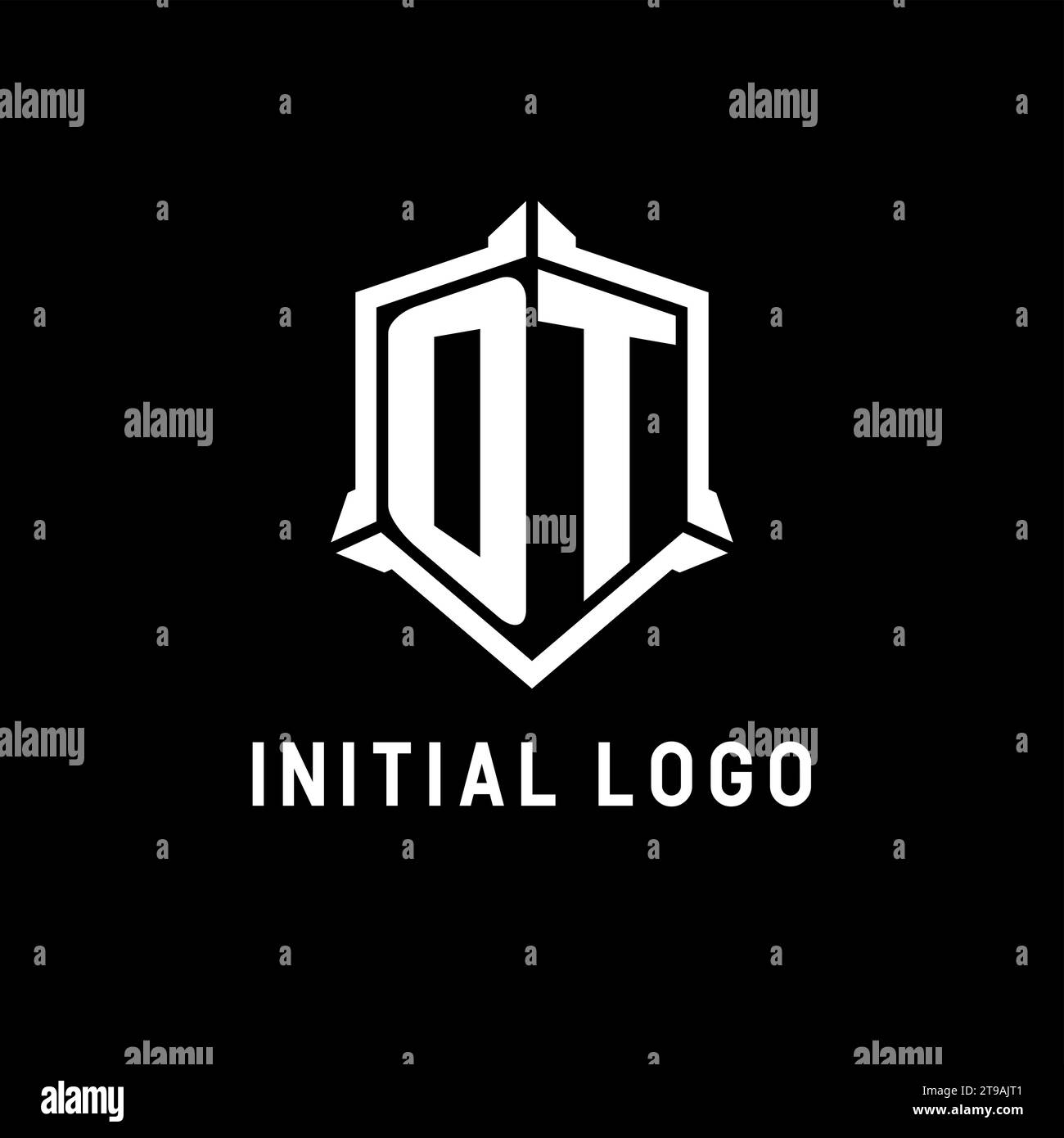 OT logo initial with shield shape design style vector graphic Stock Vector Image & Art - Alamy