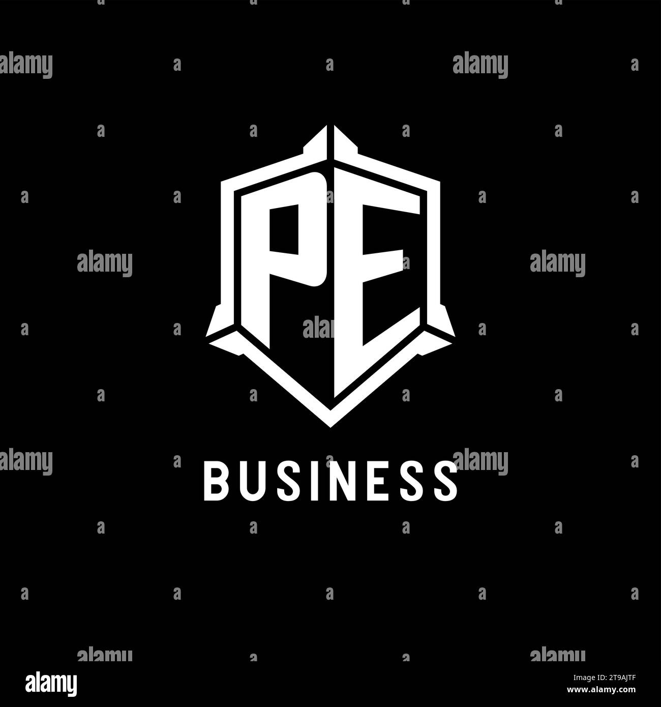 PE logo initial with shield shape design style vector graphic Stock Vector Image & Art - Alamy