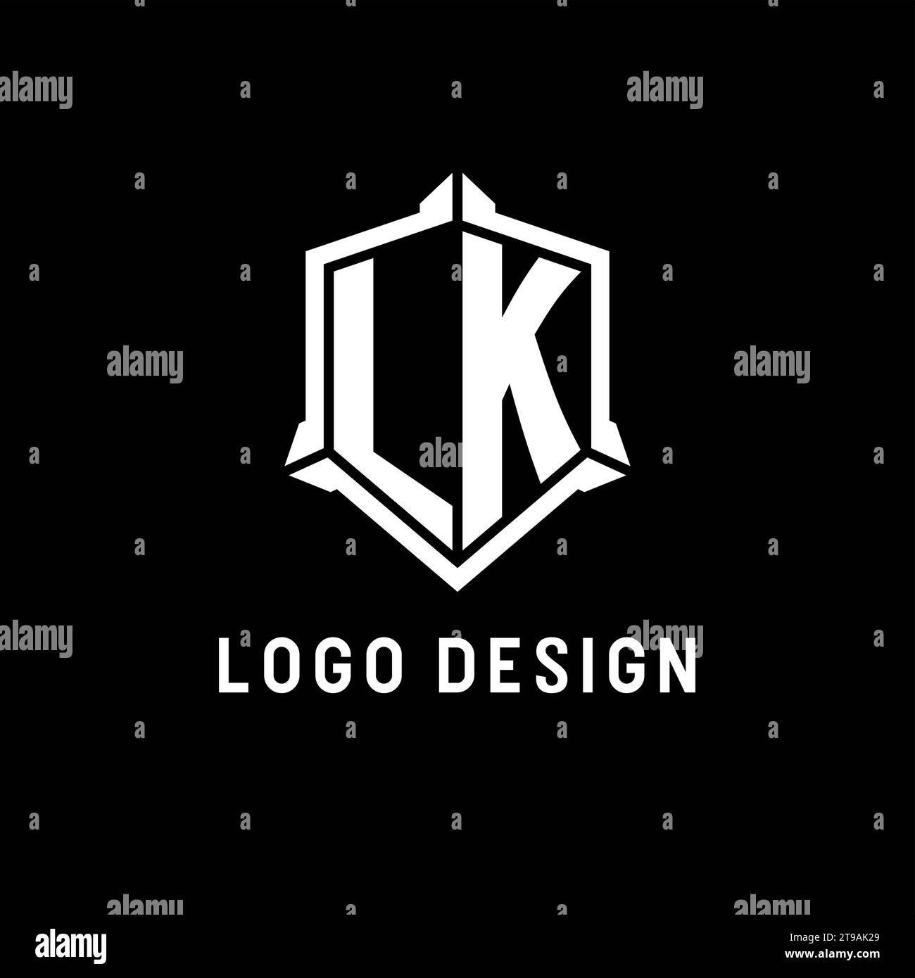 Lk letter design Black and White Stock Photos & Images - Alamy