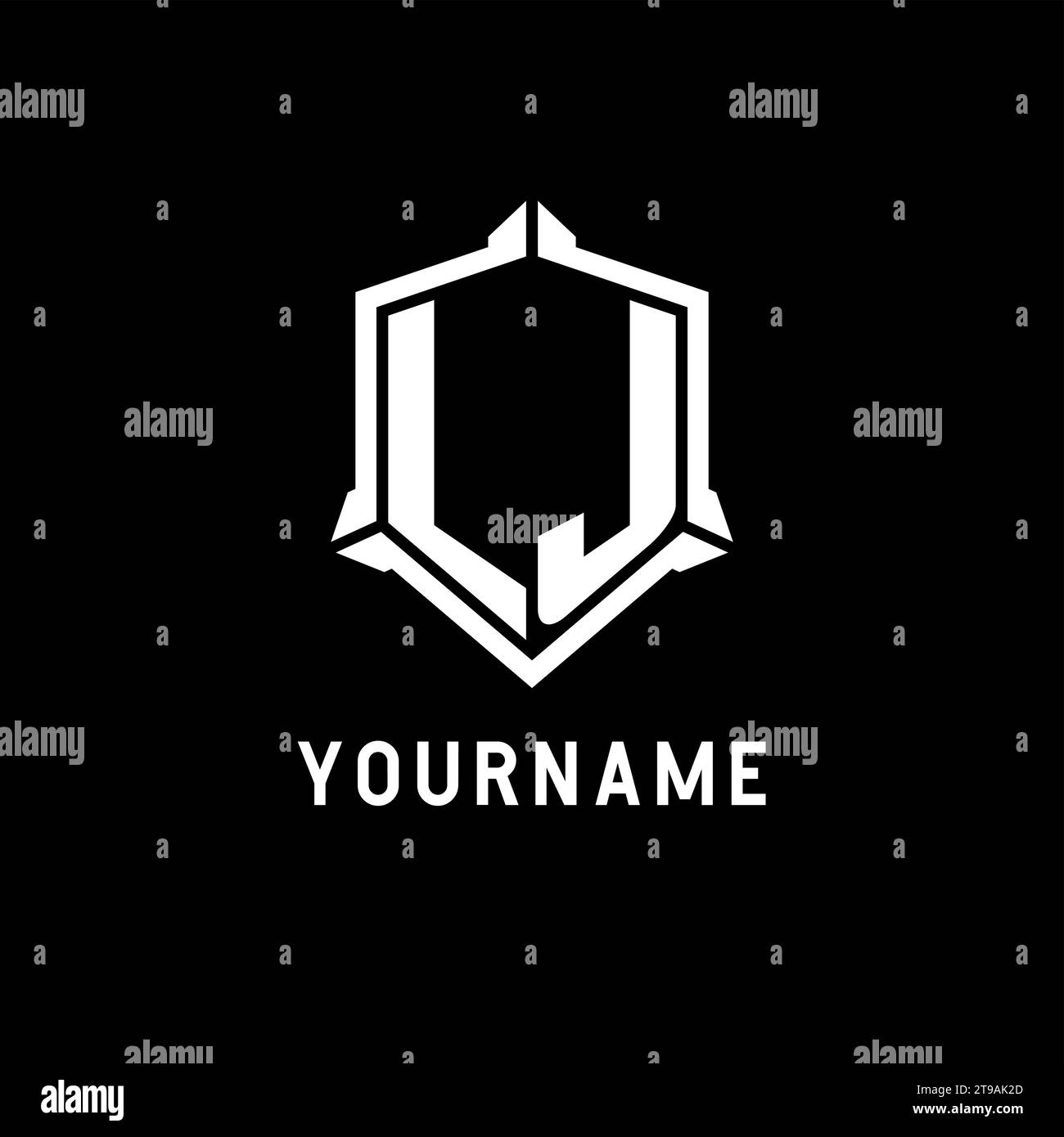 LJ logo initial with shield shape design style vector graphic Stock Vector Image & Art - Alamy