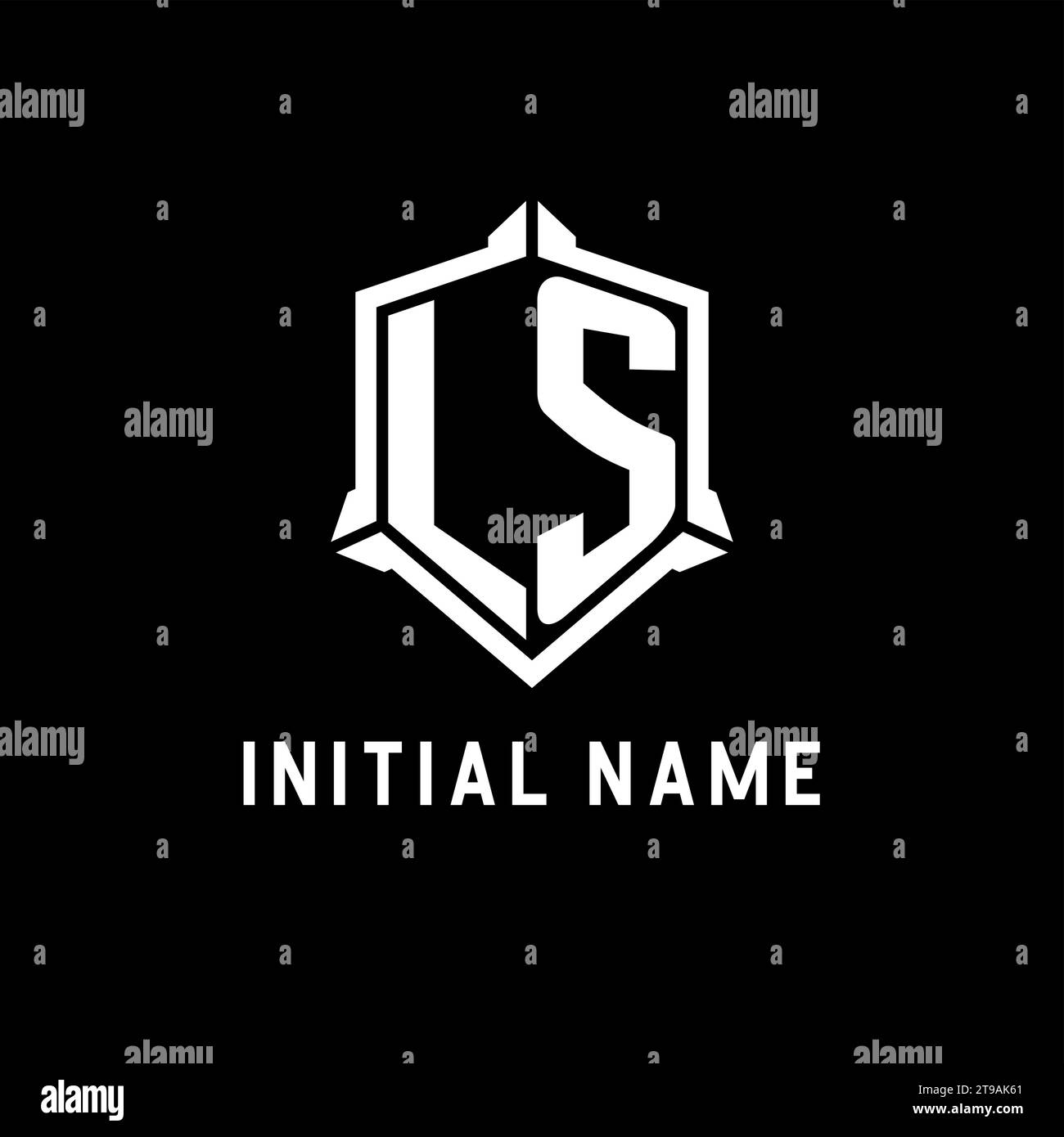 LS logo initial with shield shape design style vector graphic Stock Vector Image & Art - Alamy
