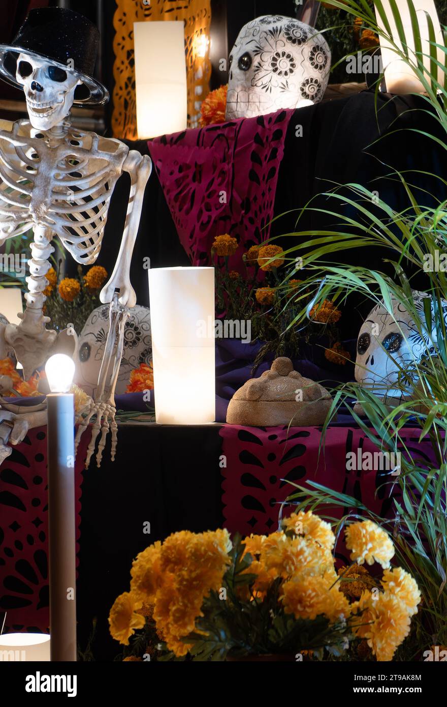An Altar textures background on Day of the Dead in Mexico Stock Photo ...
