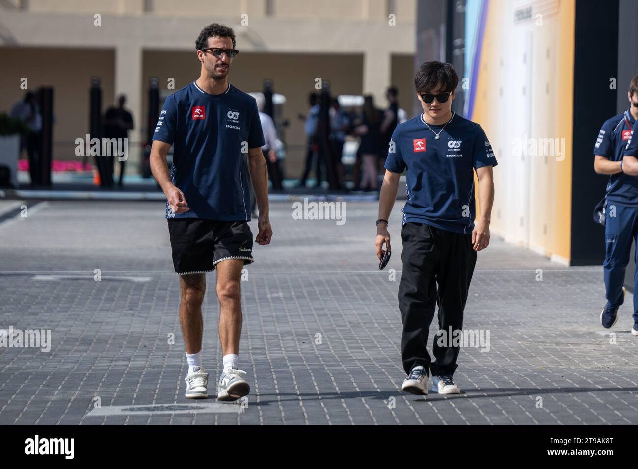 ABU DHABI,UAE. 24TH NOV 2023. DANIEL RICCIARDO AND YUKI TSUNODA (ALPHA ...