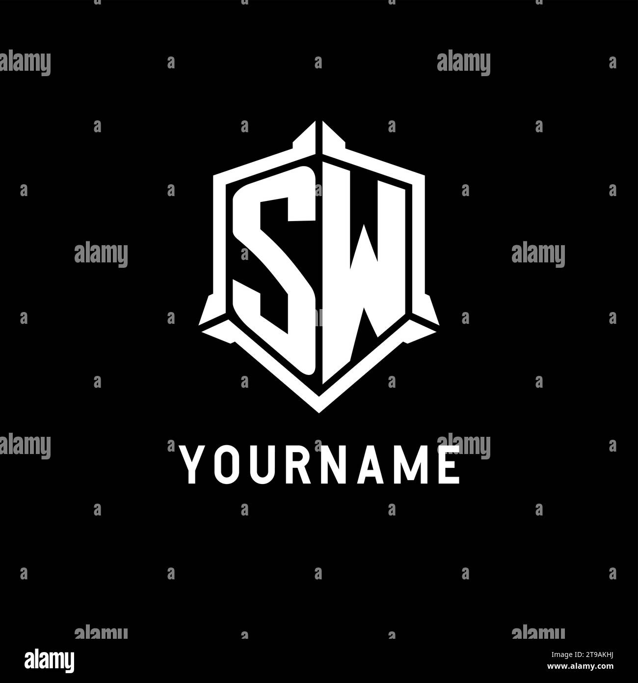 SW logo initial with shield shape design style vector graphic Stock ... SW logo initial with shield shape design style vector graphic Stock ...