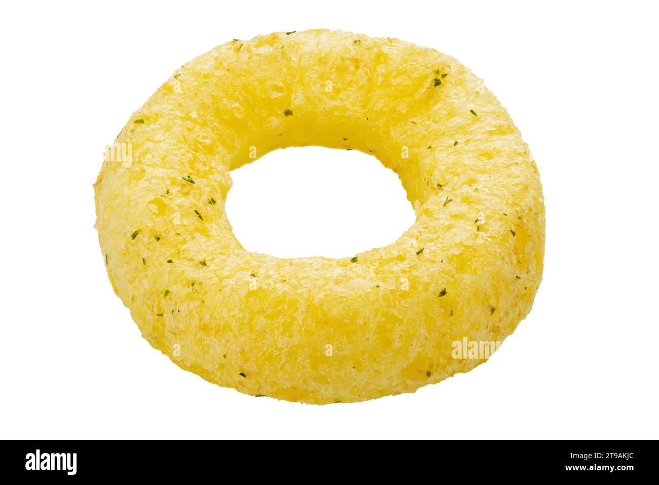 Crispy onion rings, isolated on white background, full depth of field ...