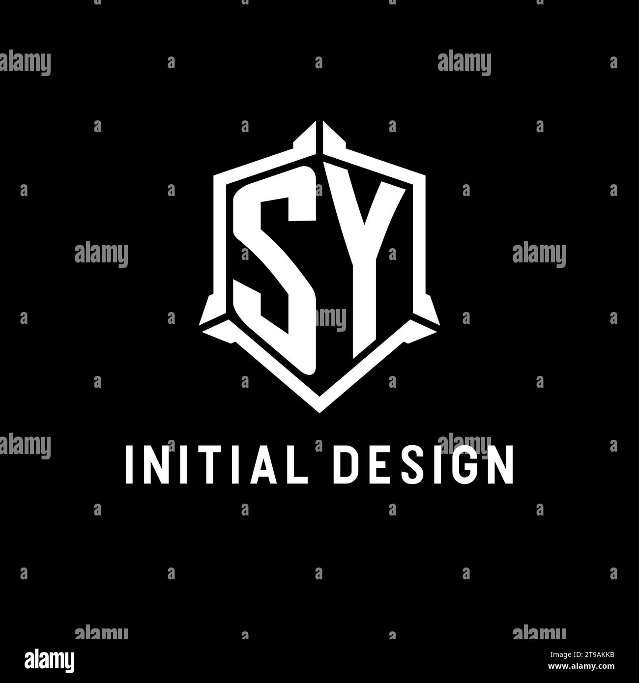 SY logo initial with shield shape design style vector graphic Stock Vector Image & Art - Alamy