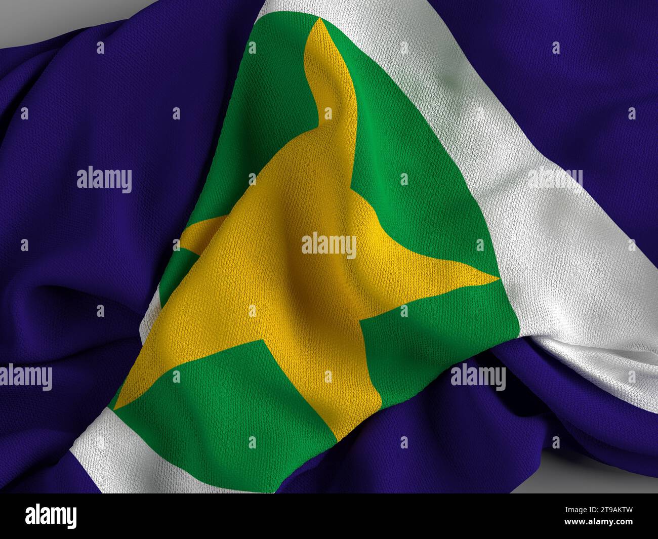 The flag of the state of Mato Grosso, Midwest region, Brazil - 3D ...