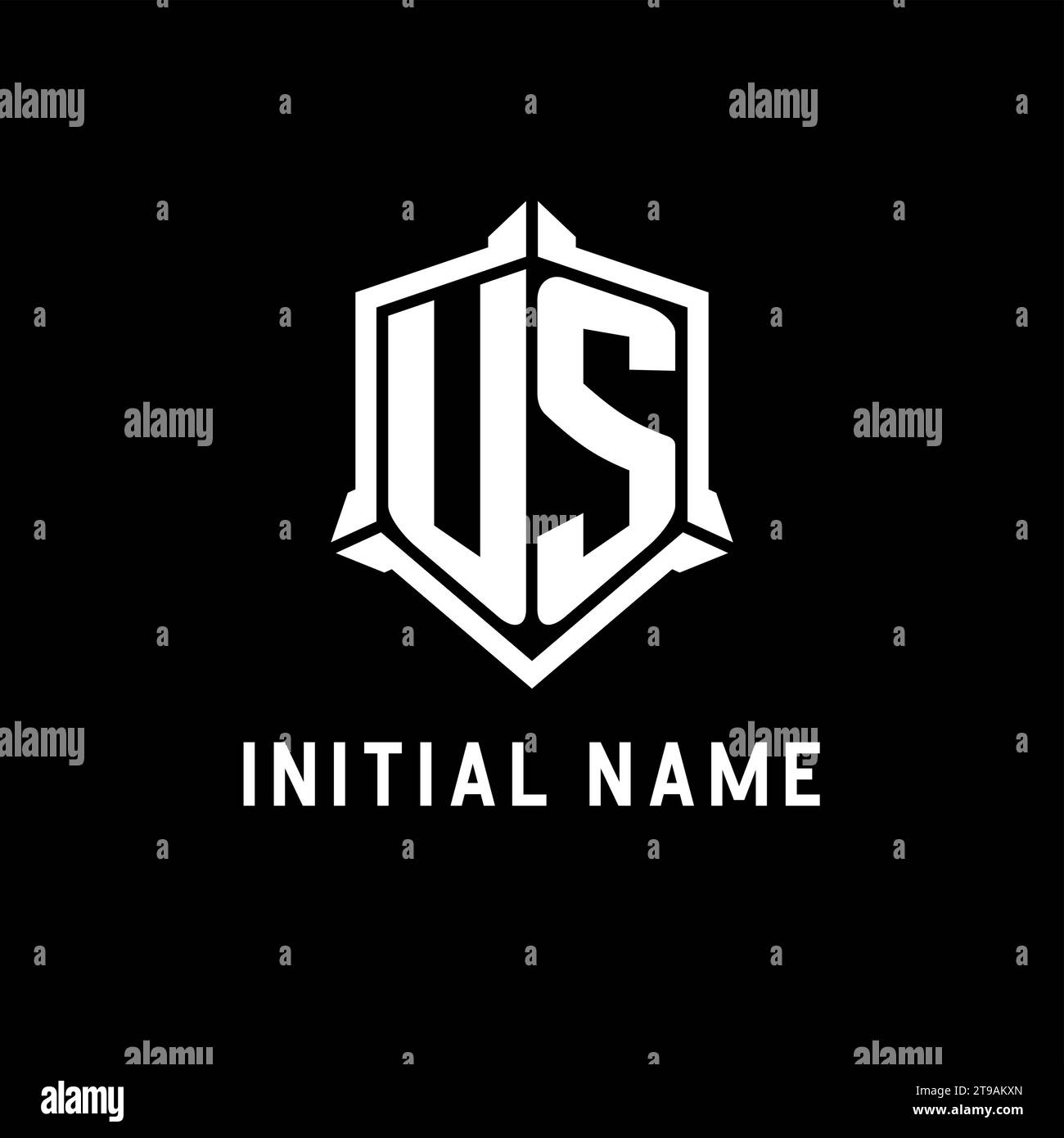 US logo initial with shield shape design style vector graphic Stock Vector Image & Art - Alamy