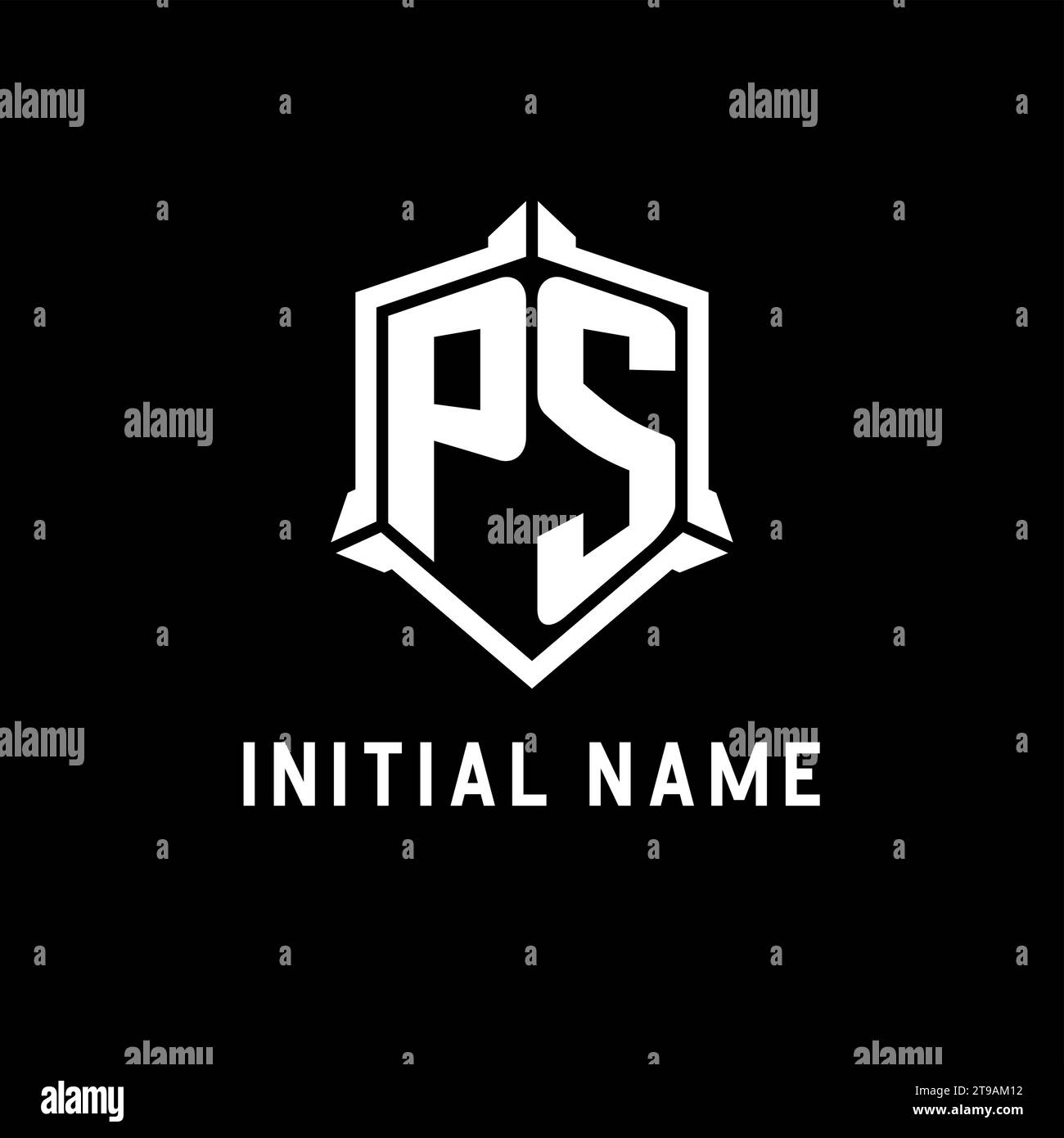 PS logo initial with shield shape design style vector graphic Stock Vector Image & Art - Alamy