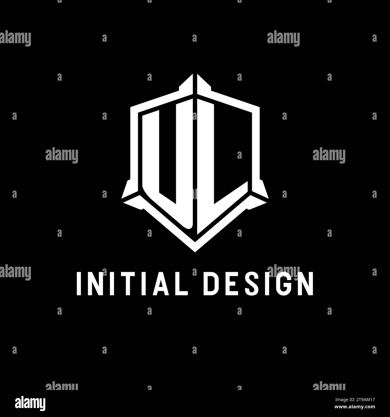 UL logo initial with shield shape design style vector graphic Stock Vector Image & Art - Alamy