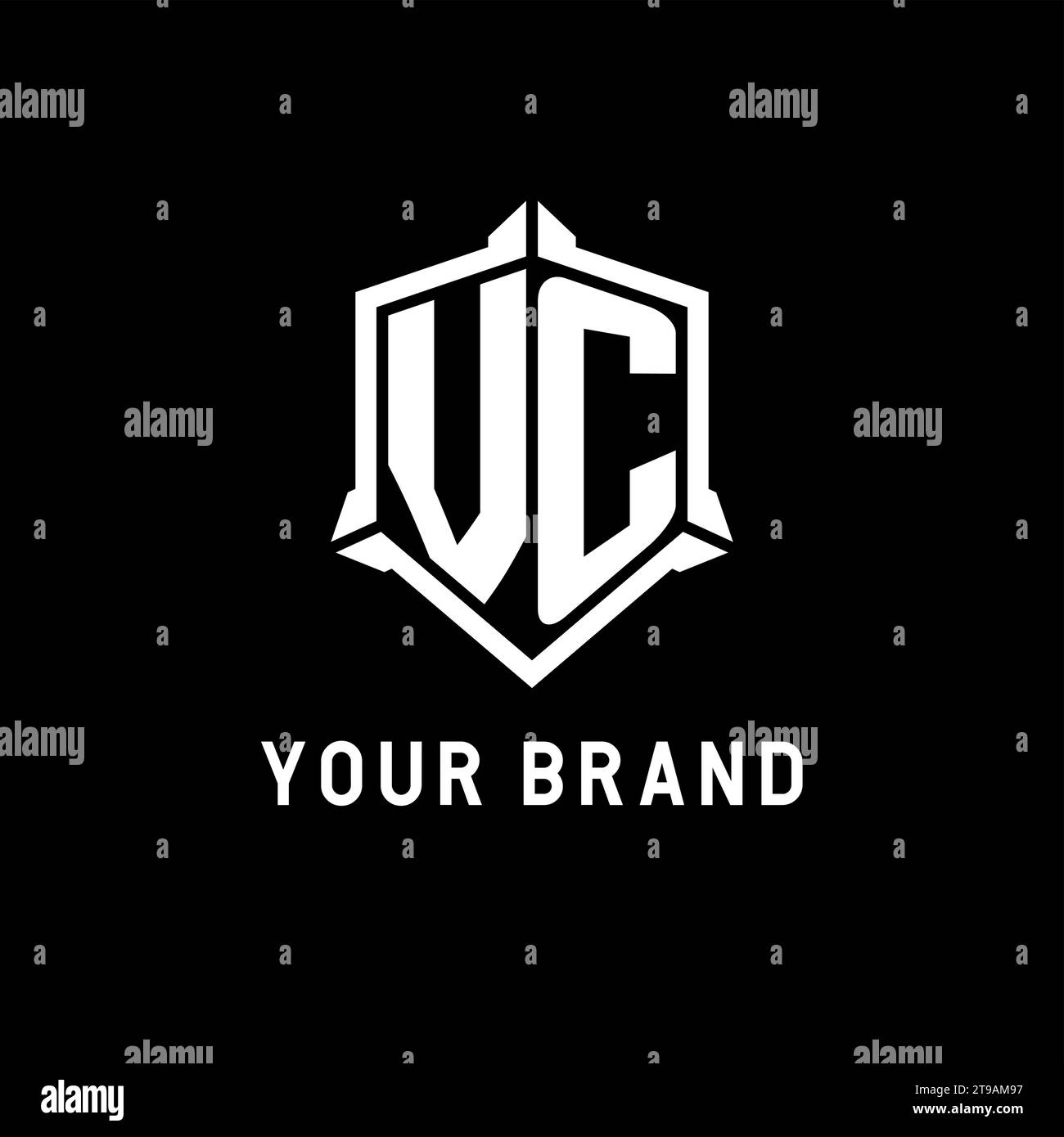 Vc initials logo Black and White Stock Photos & Images - Alamy