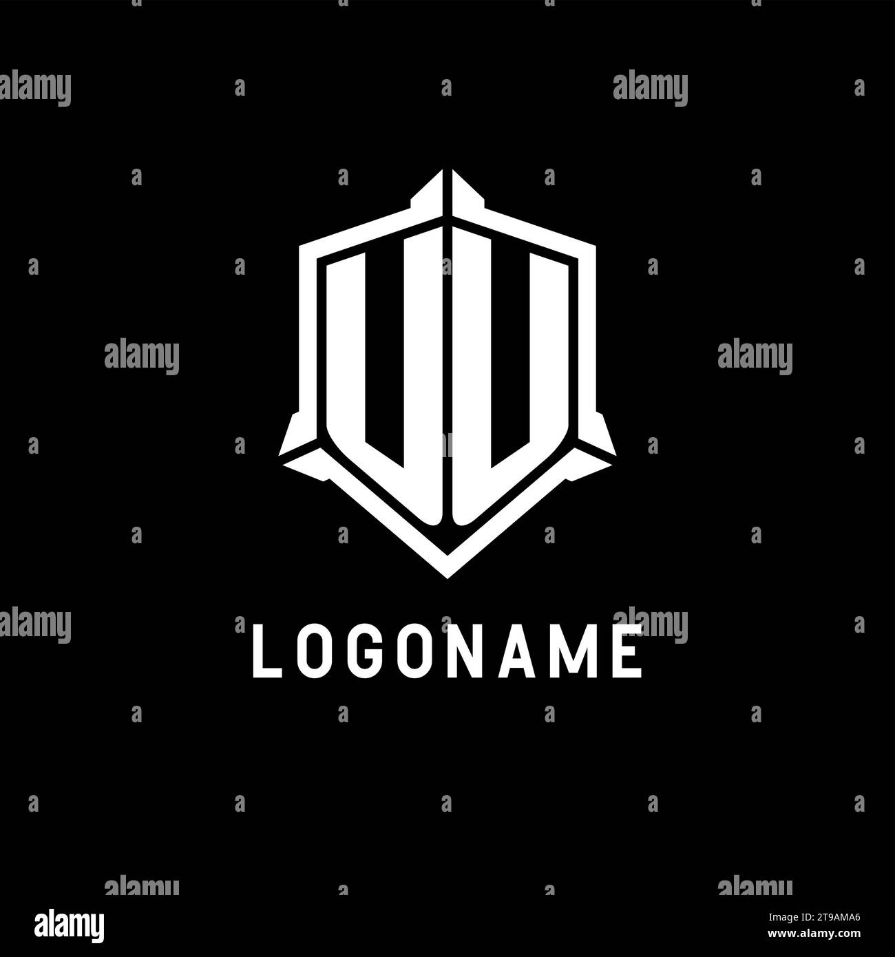 UU logo initial with shield shape design style vector graphic Stock Vector Image & Art - Alamy