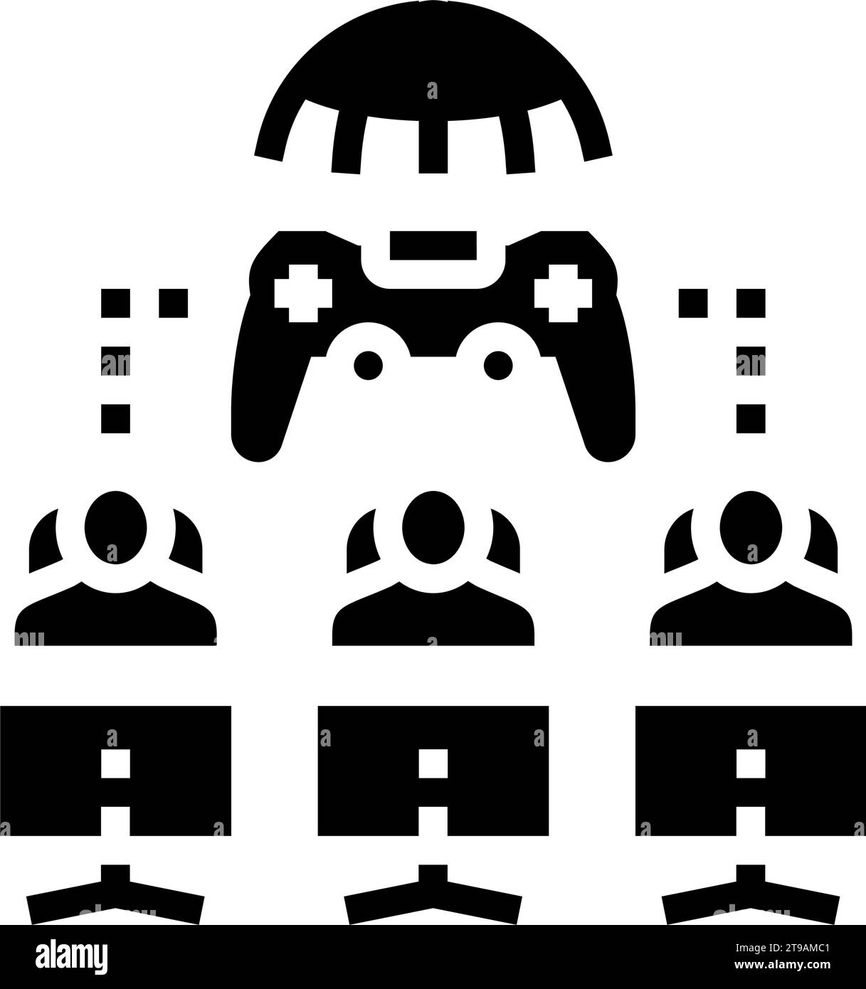 multiplayer games game development glyph icon vector illustration Stock ... multiplayer games game development glyph icon vector illustration Stock ...