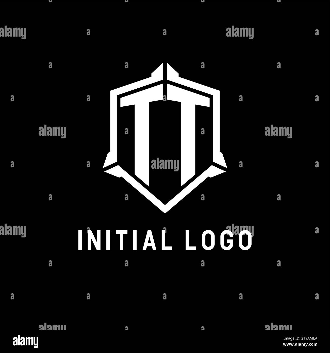 TT logo initial with shield shape design style vector graphic Stock Vector Image & Art - Alamy