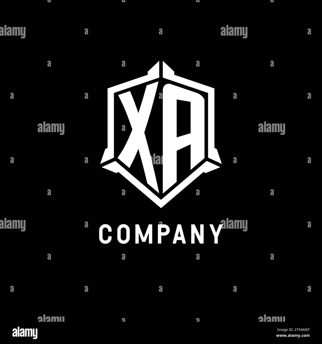 XA logo initial with shield shape design style vector graphic Stock Vector Image & Art - Alamy