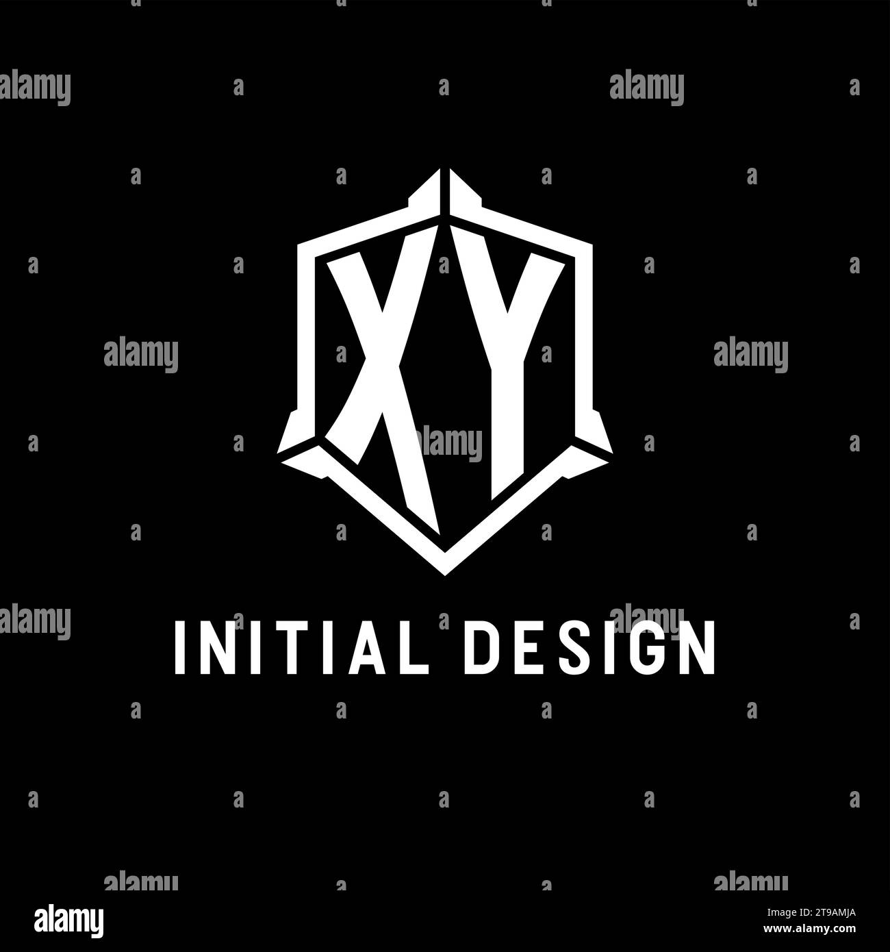 XY logo initial with shield shape design style vector graphic Stock Vector Image & Art - Alamy