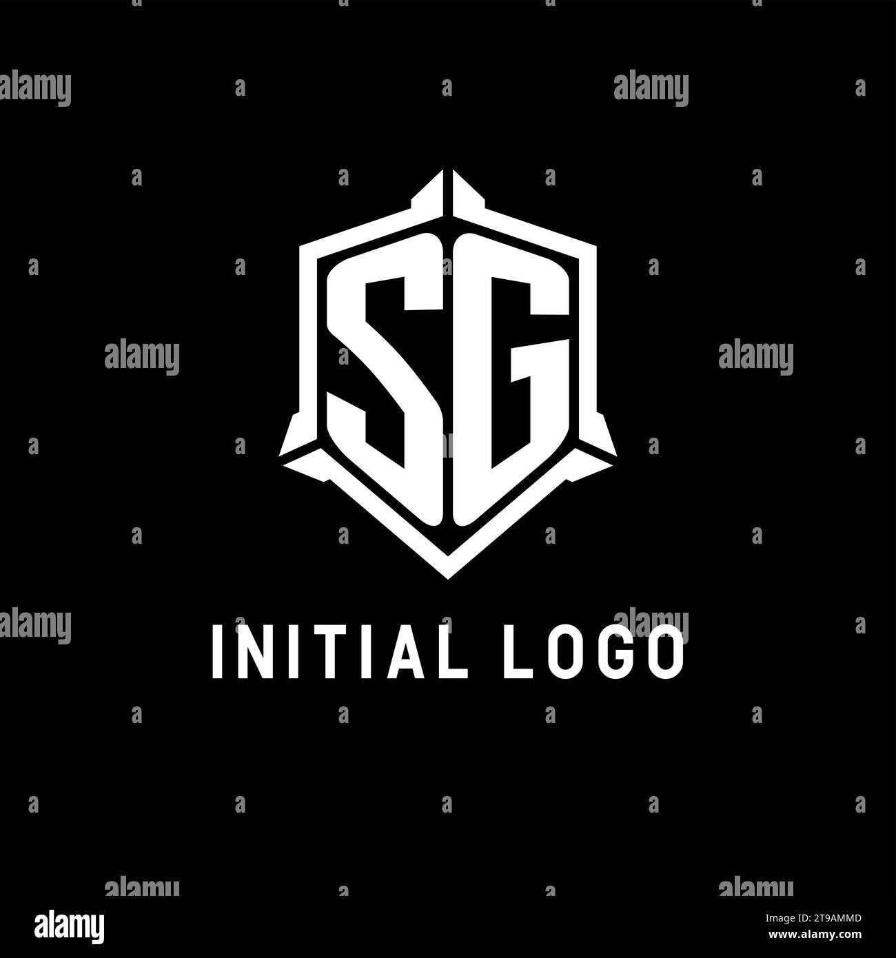 SG logo initial with shield shape design style vector graphic Stock Vector Image & Art - Alamy