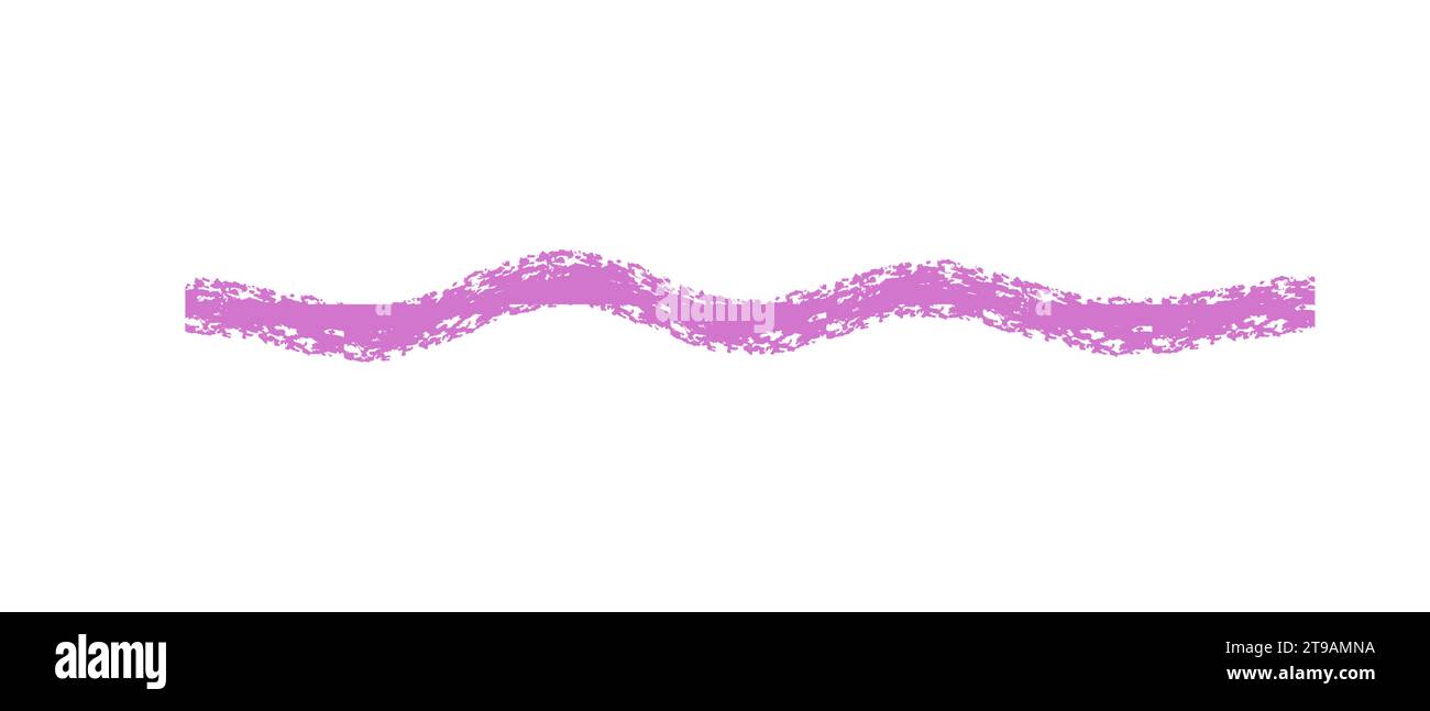 Hand drawn simple line drawn with wax crayon, chalk or charcoal. Uneven ...