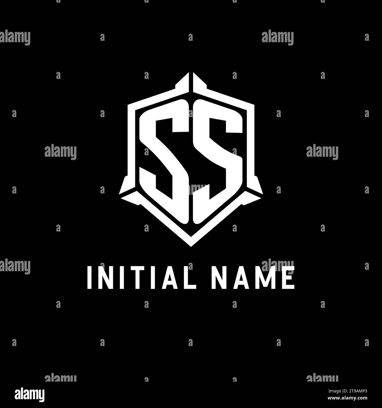 SS logo initial with shield shape design style vector graphic Stock Vector Image & Art - Alamy