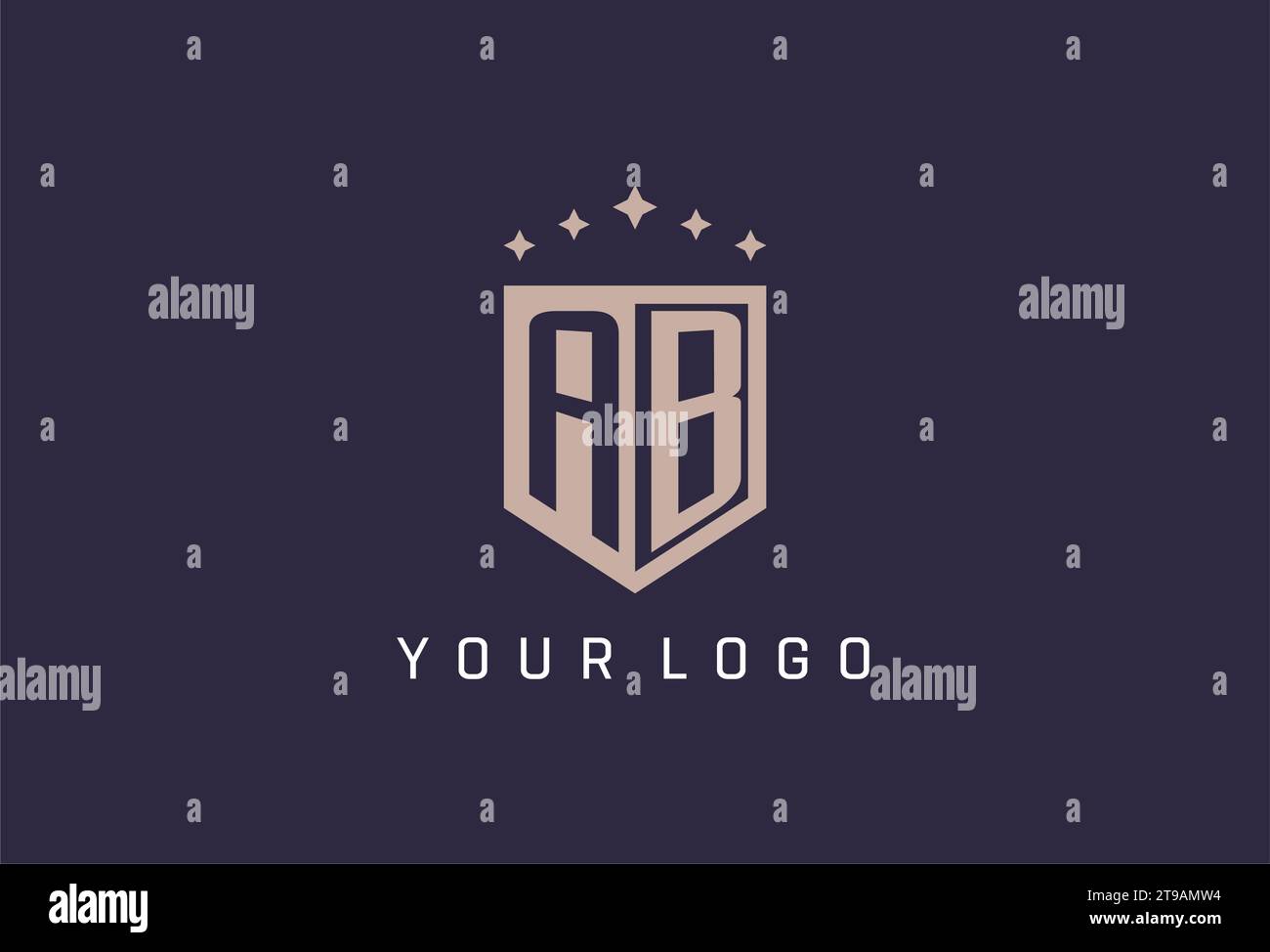 AB initial shield logo icon geometric style design inspiration Stock ...