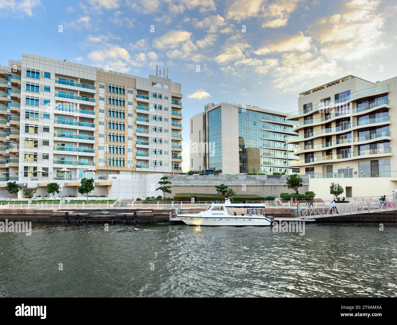 Abu Dhabi Maritime water taxis on the canal in Al Zeina that connects ...