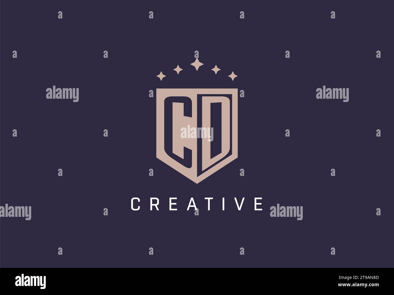 CD initial shield logo icon geometric style design inspiration Stock ...