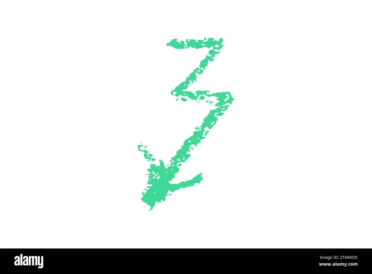 crayon emphasis arrow. Hand drawn green charcoal symbols for hand drawn ...