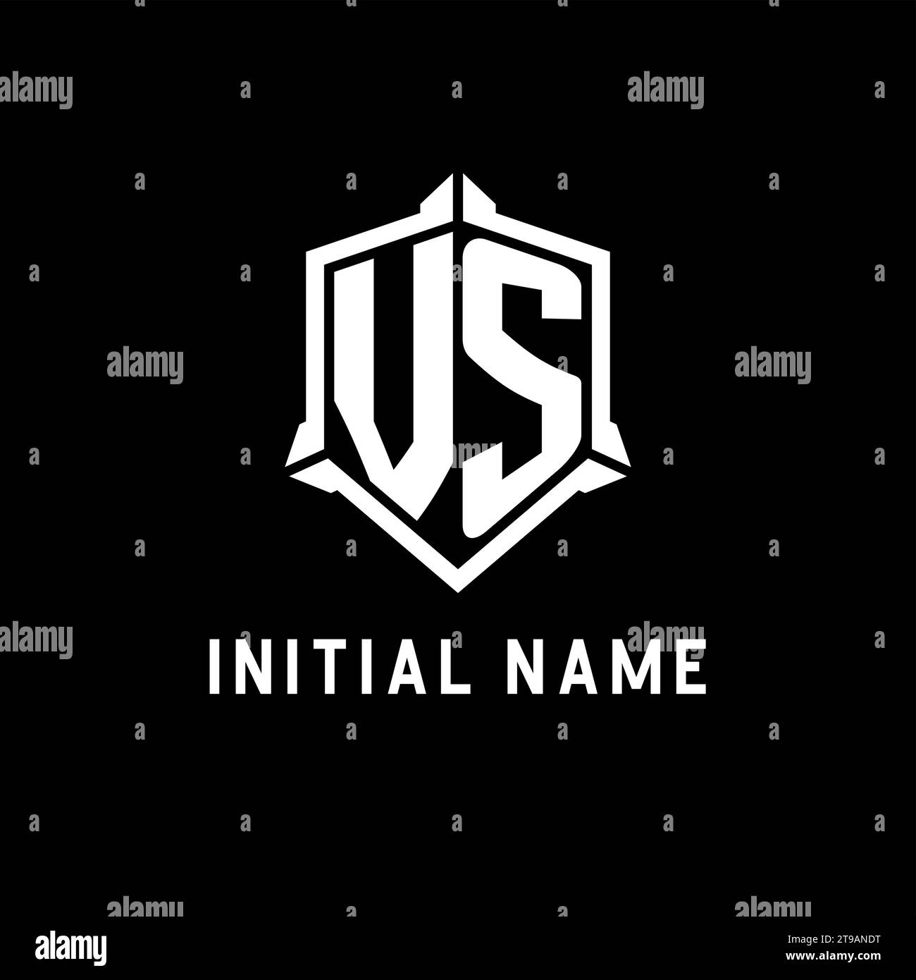 VS logo initial with shield shape design style vector graphic Stock Vector Image & Art - Alamy