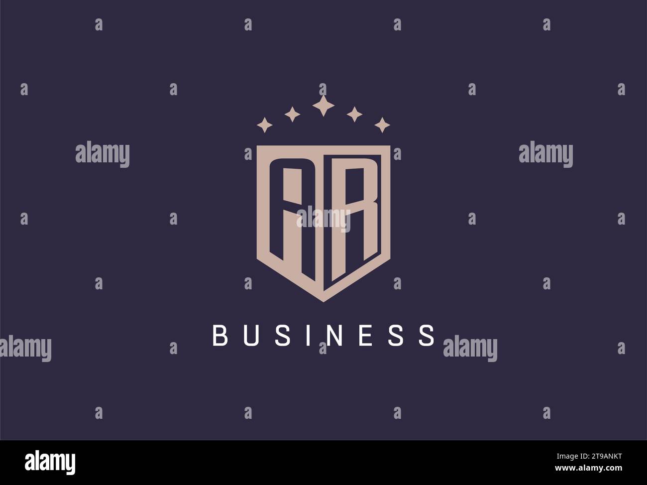 AR initial shield logo icon geometric style design inspiration Stock ...